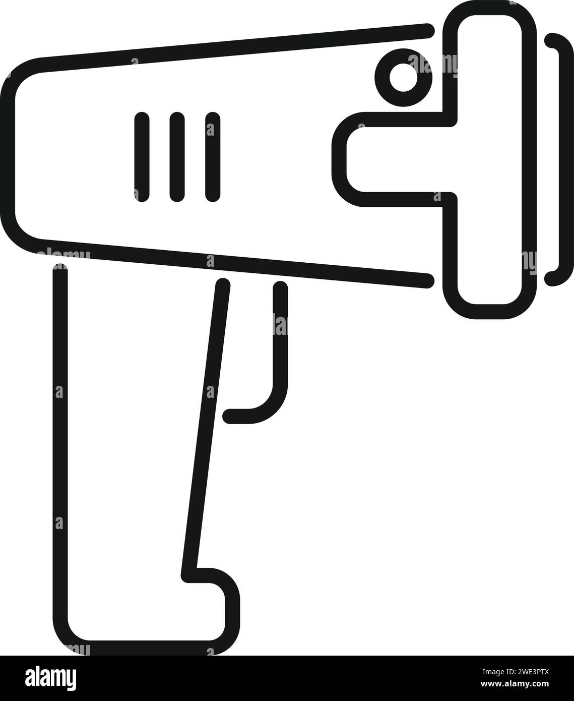 Handle bar code scanner icon outline vector. Check ticket. App finger ...