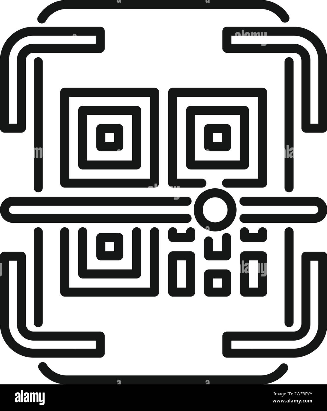 Scanning qr code with mobile smart phone qr code payment Black and ...