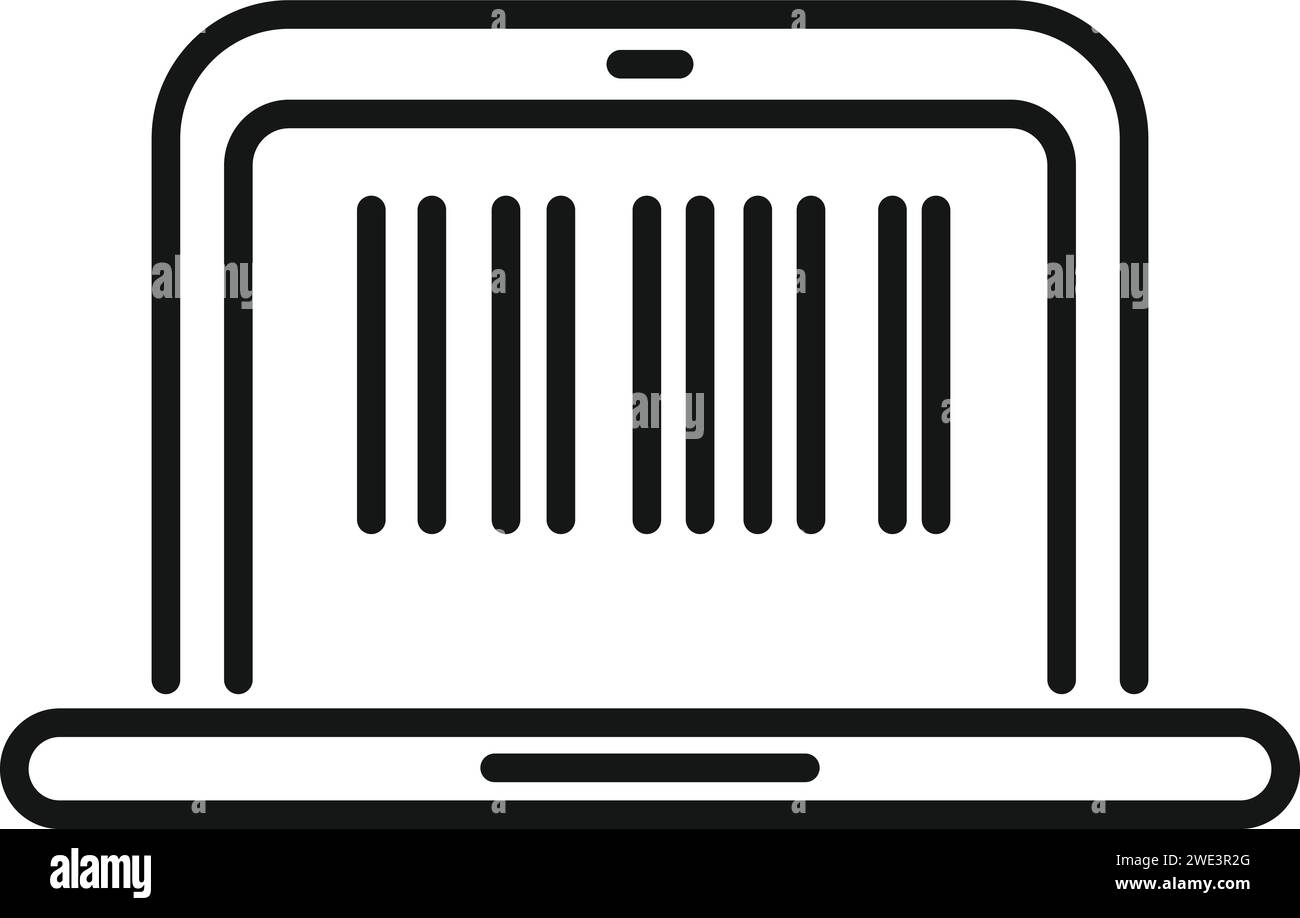Qr code laptop icon scan hi-res stock photography and images - Alamy