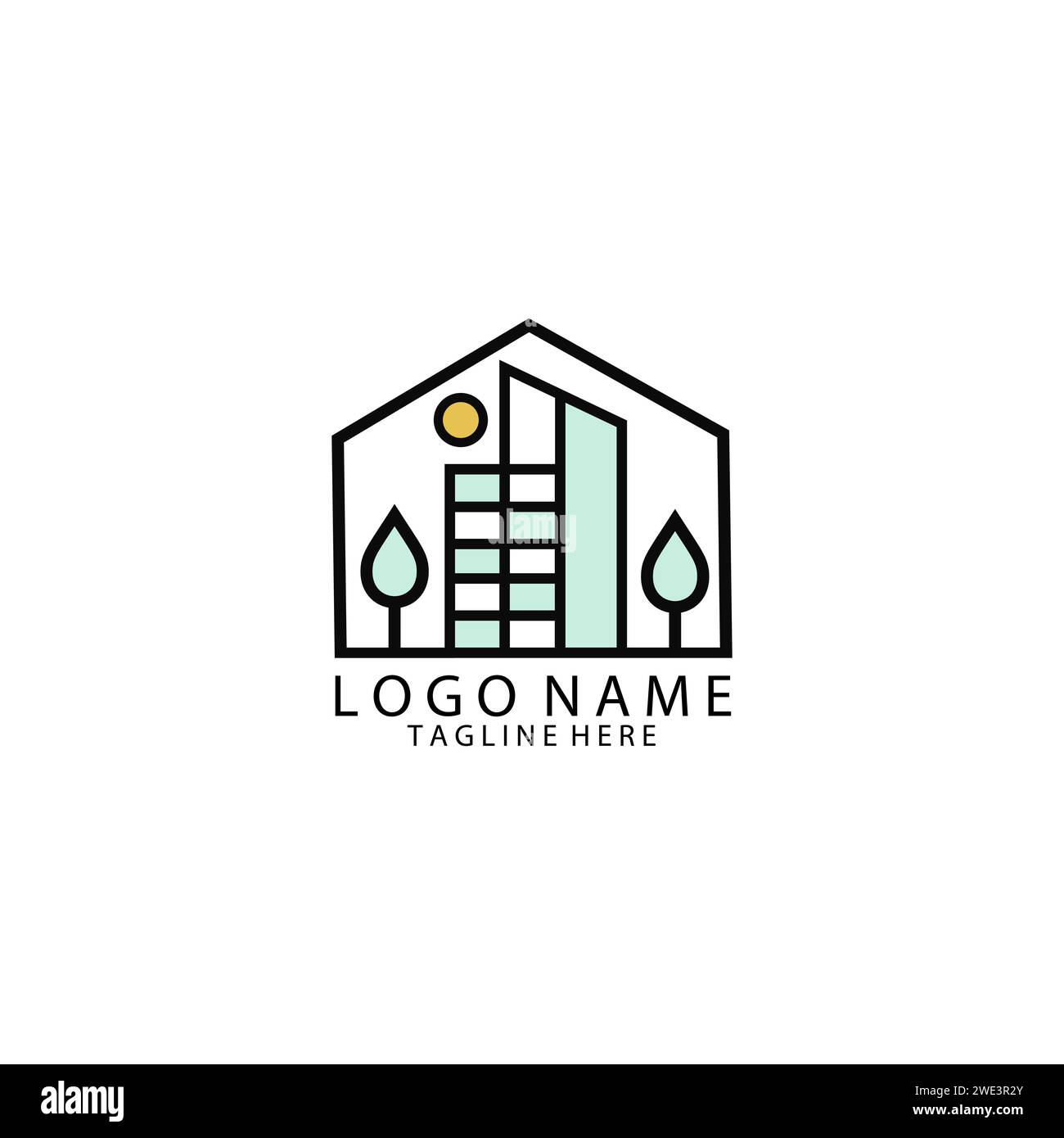 green office area logo design vector Stock Vector Image & Art - Alamy