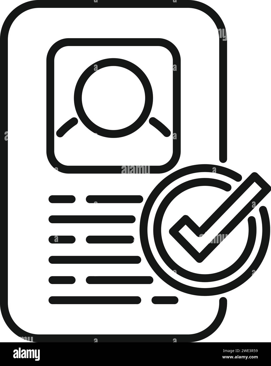 Take new cv candidate icon outline vector. Human staff. New business ...