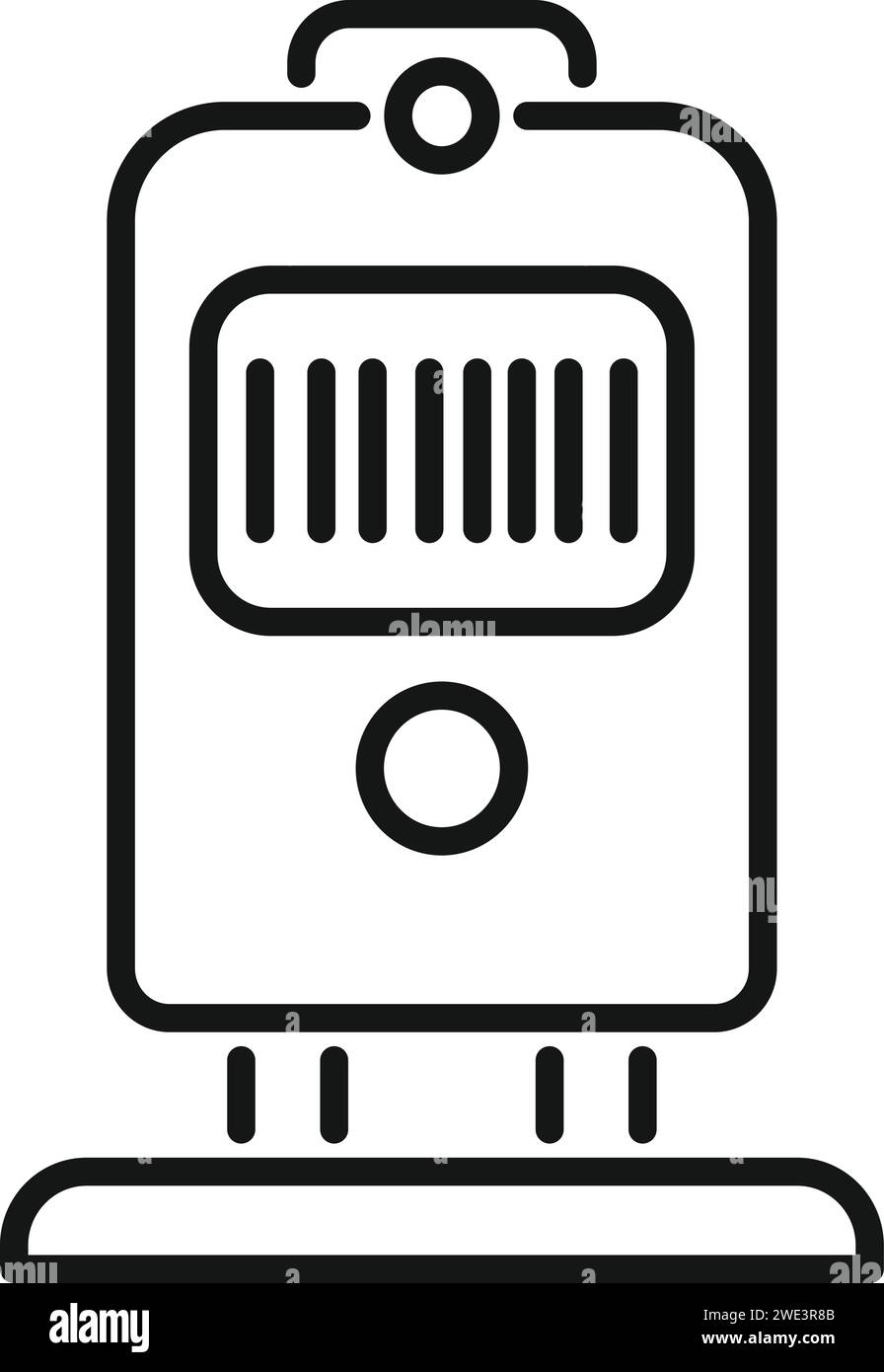 Ticket label app icon outline vector. Quick sign response. Scan smart ...