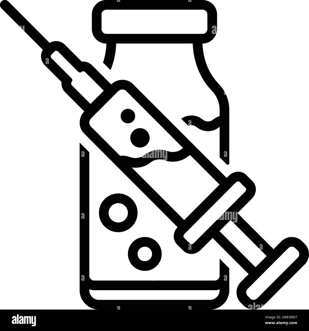 Icon for injection full with drug,syringe,treatment Stock Vector Image ...
