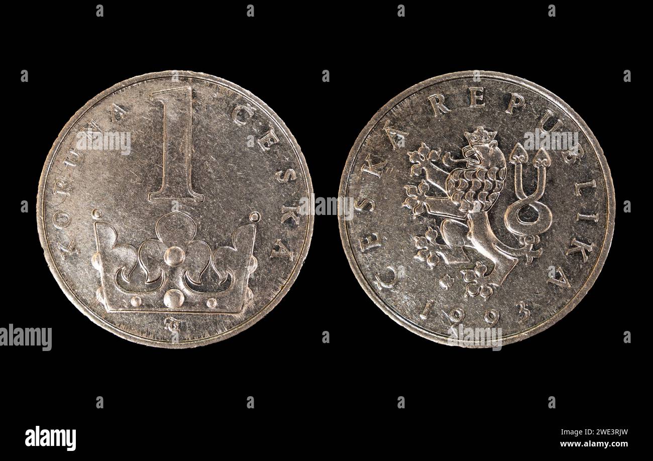 One czech koruna coin hi-res stock photography and images - Alamy