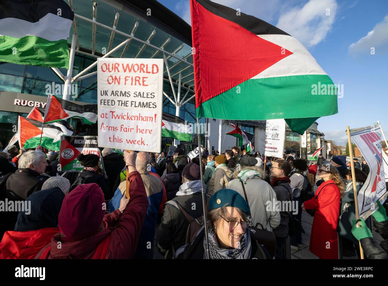 Pro-Palestine protesters PALESTINE ACTION take part in a demonstrations ...