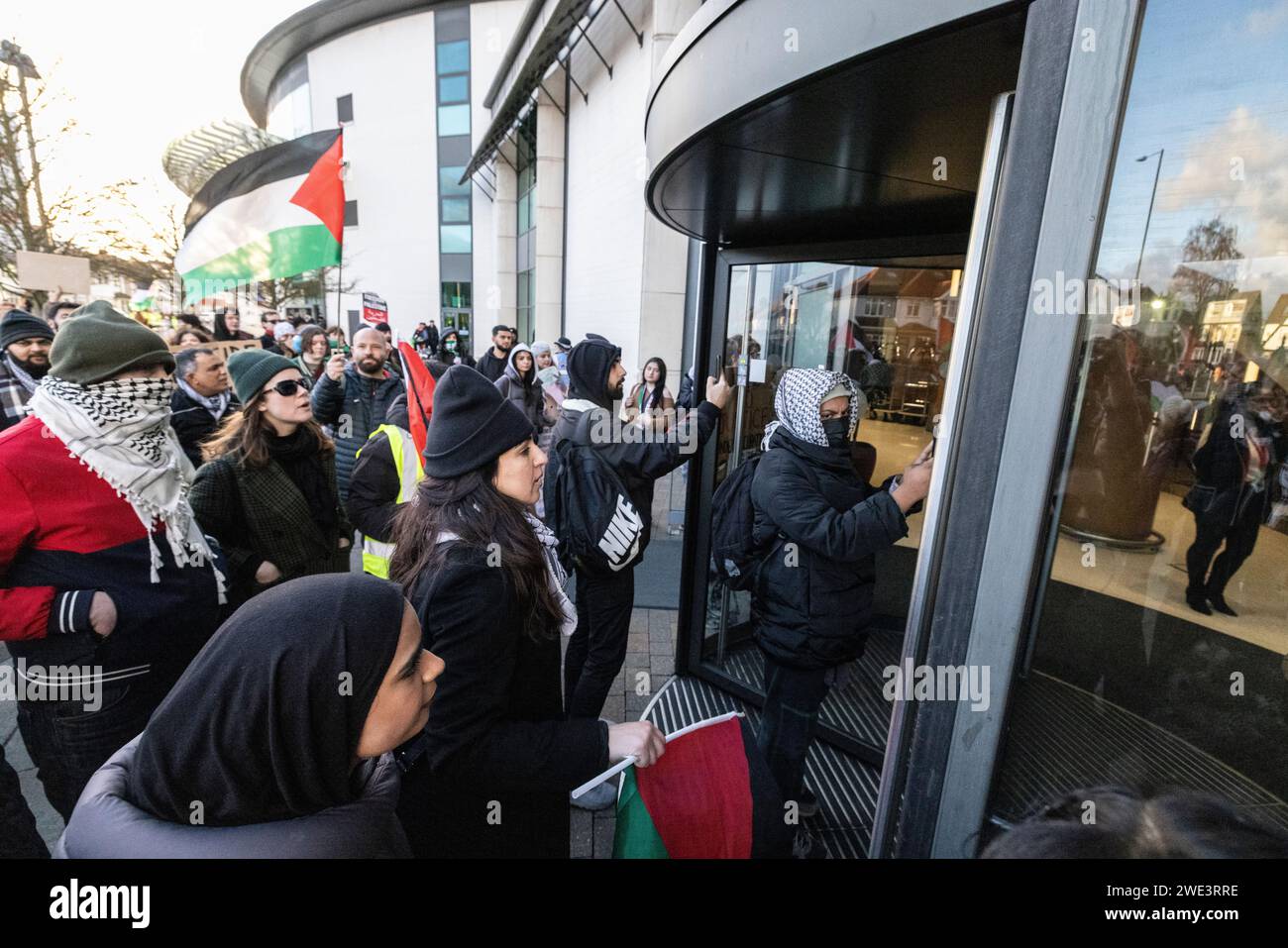Pro-Palestine protesters PALESTINE ACTION take part in a demonstrations ...