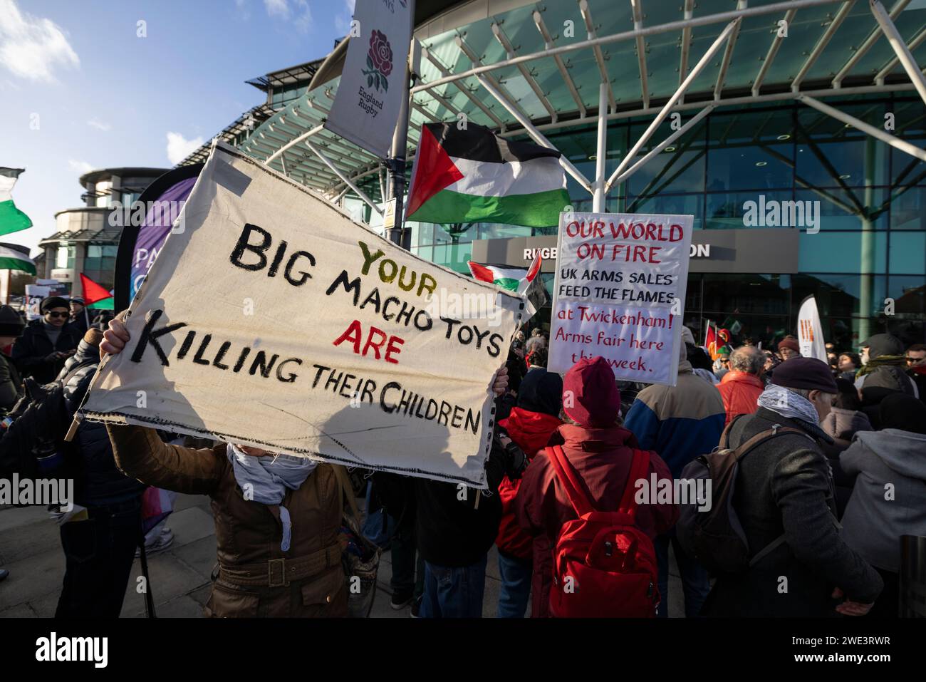 Pro-Palestine protesters PALESTINE ACTION take part in a demonstrations ...