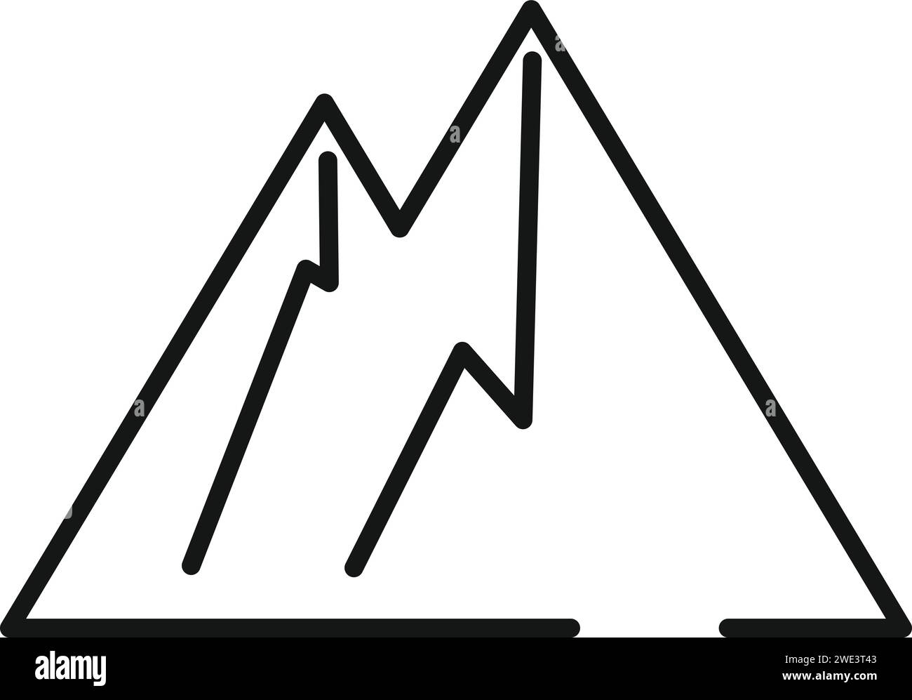 Mountains expedition icon outline vector. Compass survey. Nature ...