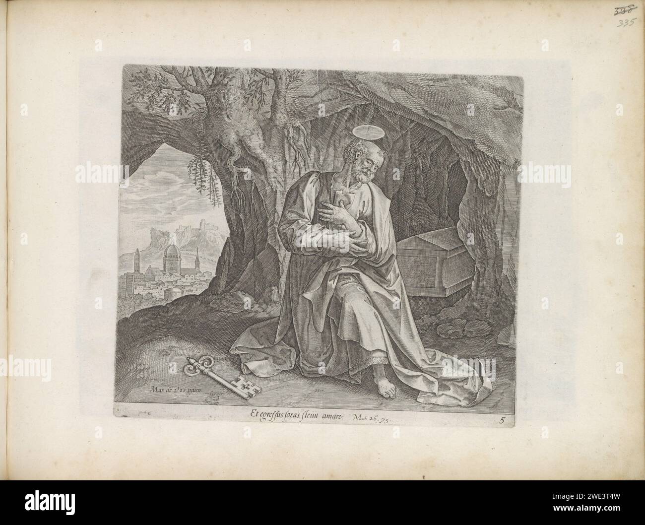 Penitent Peter, 1643 print The apostle Peter shows repentance after he ...