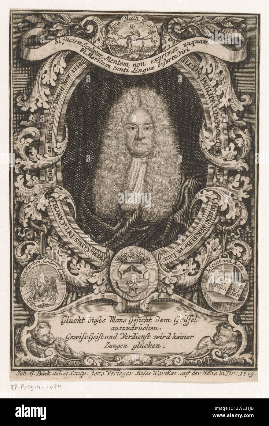 Portrait van Philipp Ludwig Prost von Wendhausen, Johann Georg Beck ...