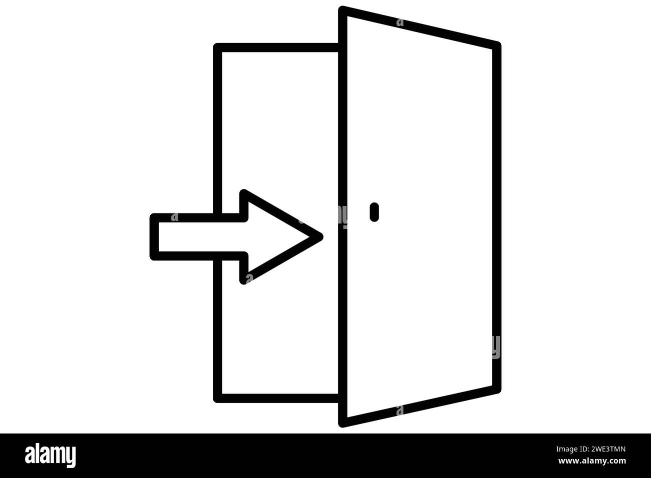 exit door icon. icon related to public navigation. line icon style ...