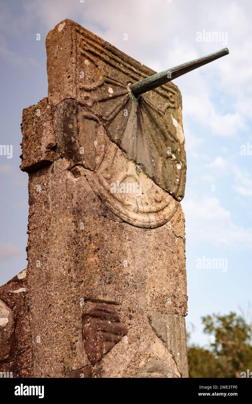 Ancient sundial at Mahee Island, County Down, Northern Ireland Stock ...
