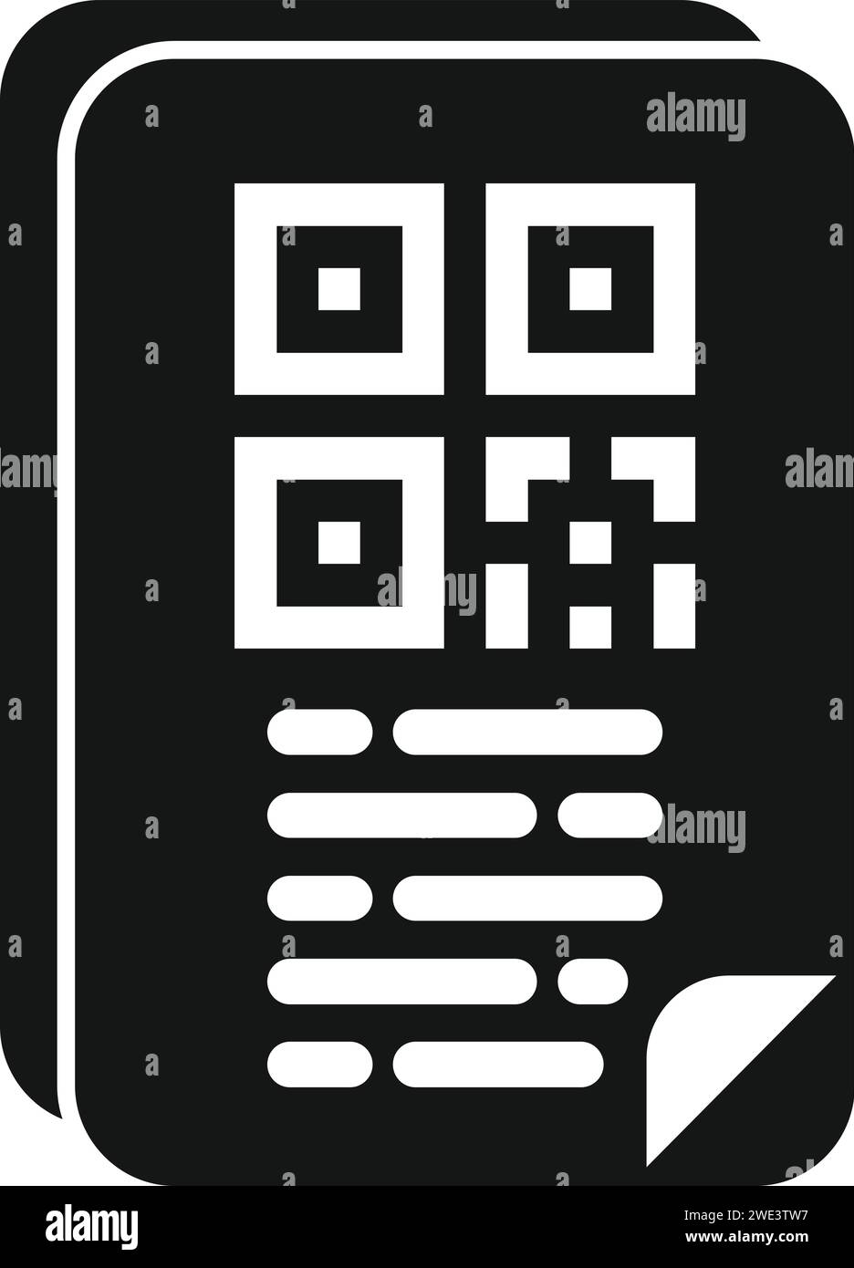 App cell paper code icon simple vector. Scanner cellular. Device check ...