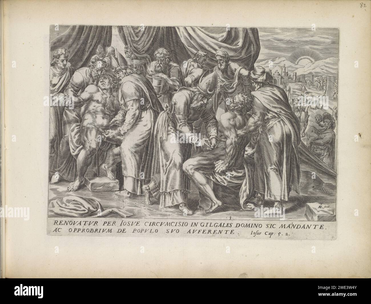 Circumcision of the Israelites, 1643 print Joshua has all Israelites ...