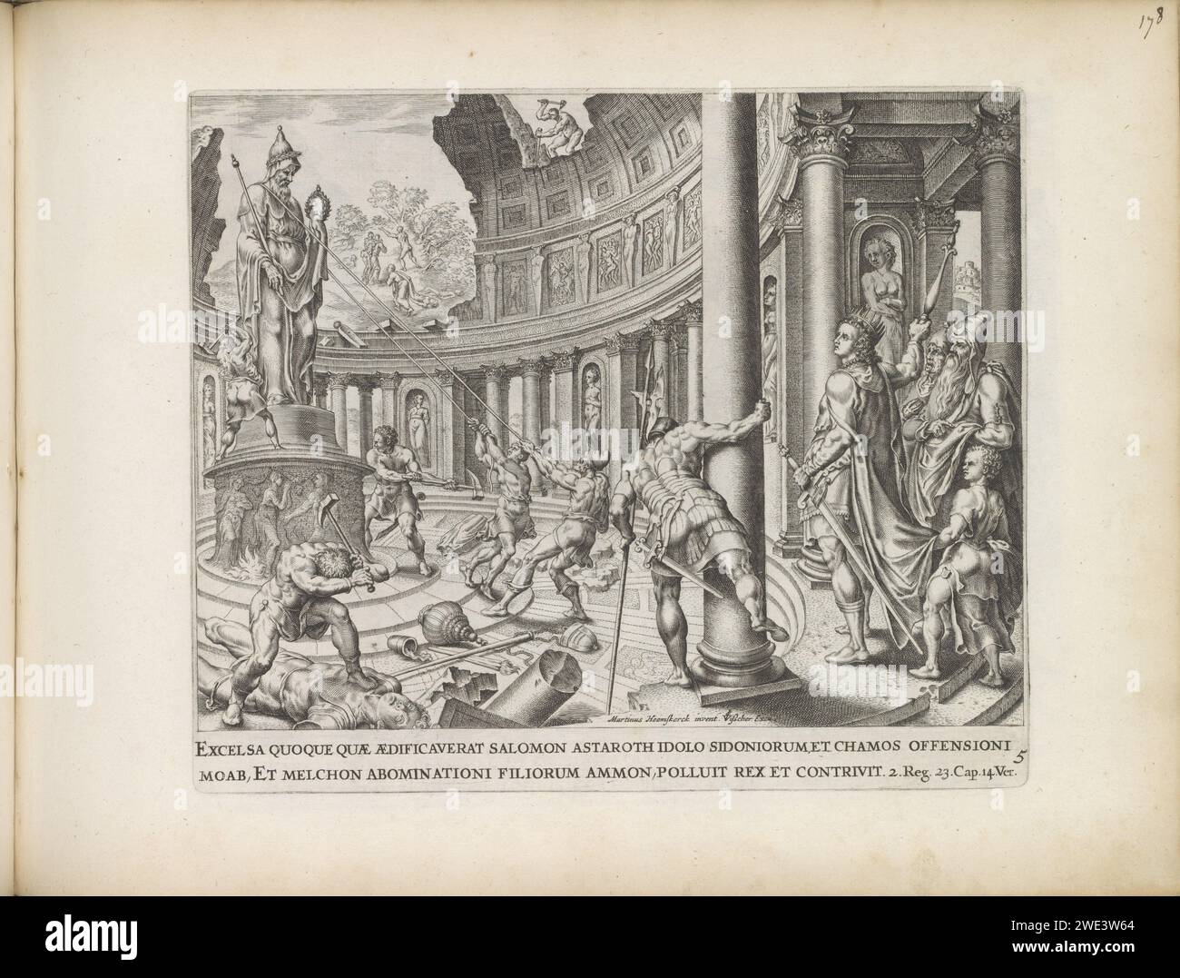 King Josia destroys the temples of Astarte, Kemos and Milkom, 1643 ...