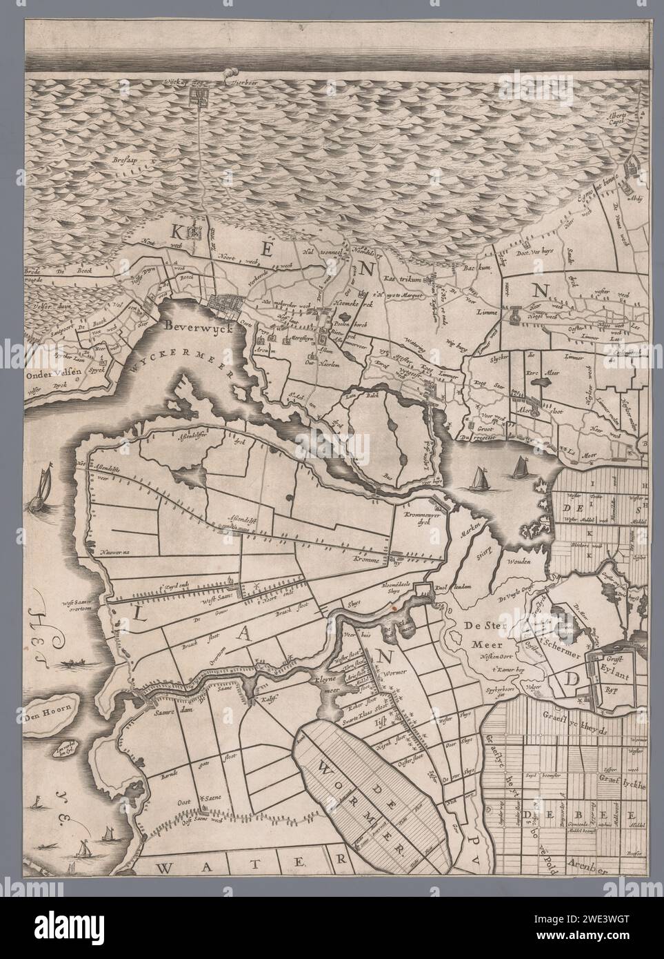 Map of the Graafschap Holland and Utrecht (plate 16), Jacob Aertsz ...