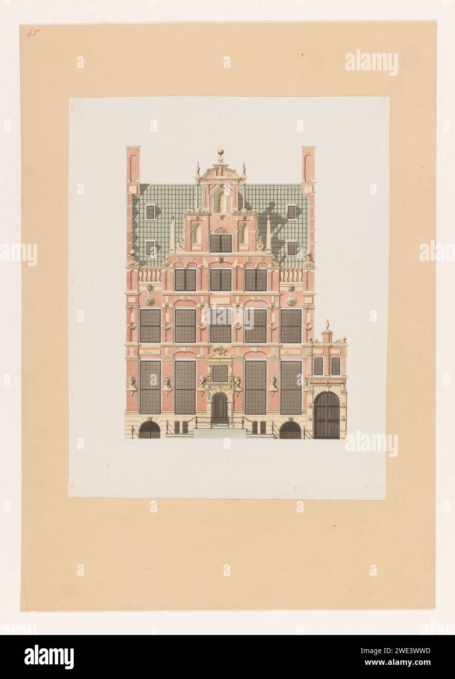 House with the heads in Amsterdam, Lambertus Lingeman, in Or Before ...