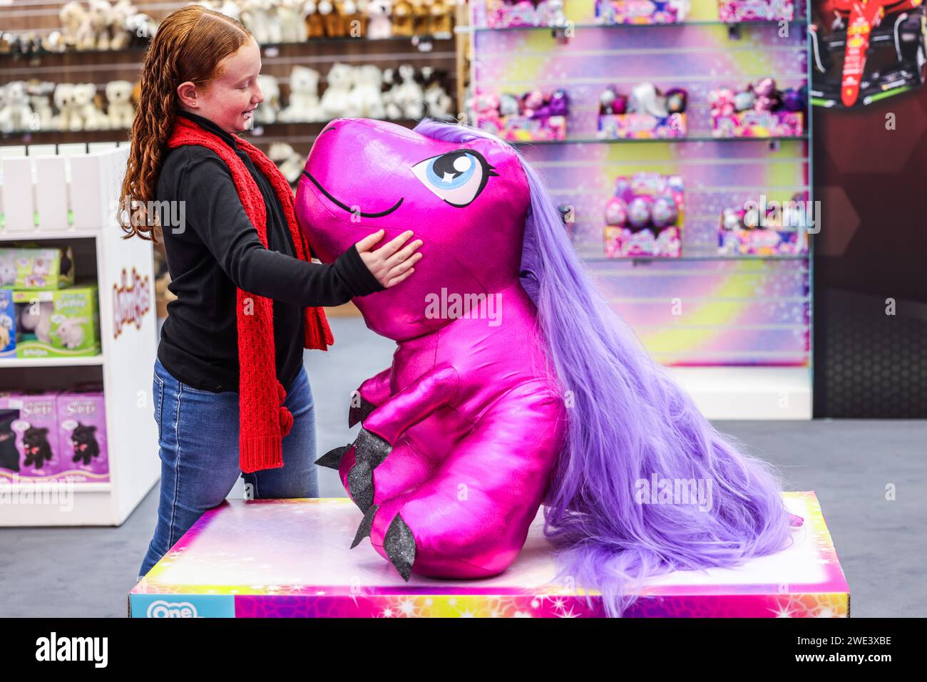 London, UK. 23rd Jan, 2024. Nicole Rodriguez from Miami, USA, with Dino ...