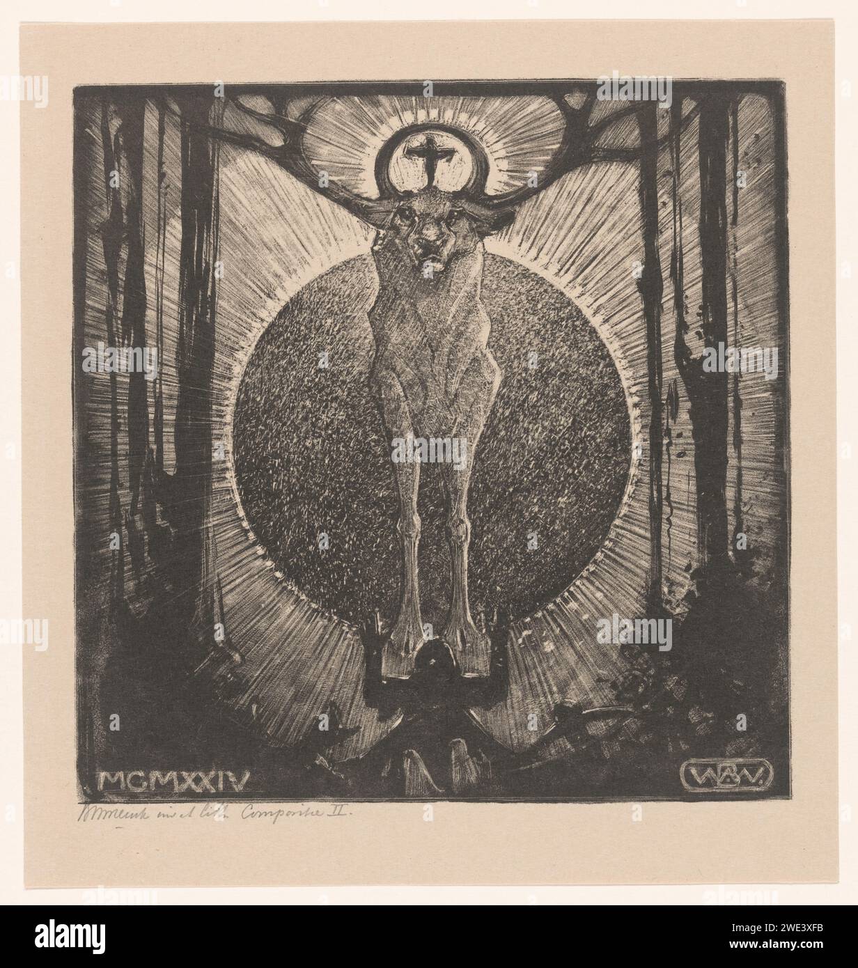 Kneeling figure for the appearance of a deer, Bernard Willem Wierink ...