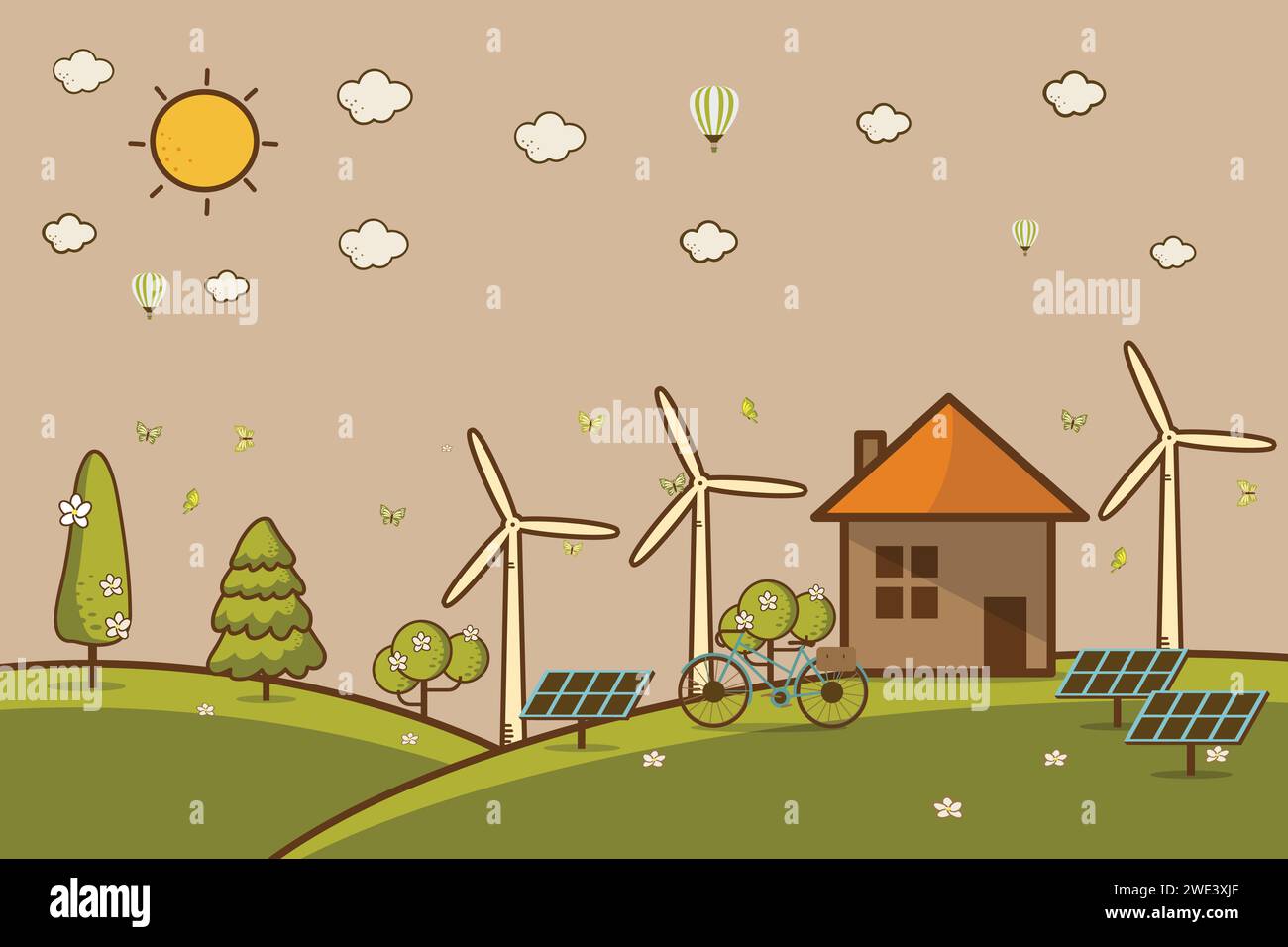 eco friendly house - solar energy, wind energy,Green energy ,urban ...