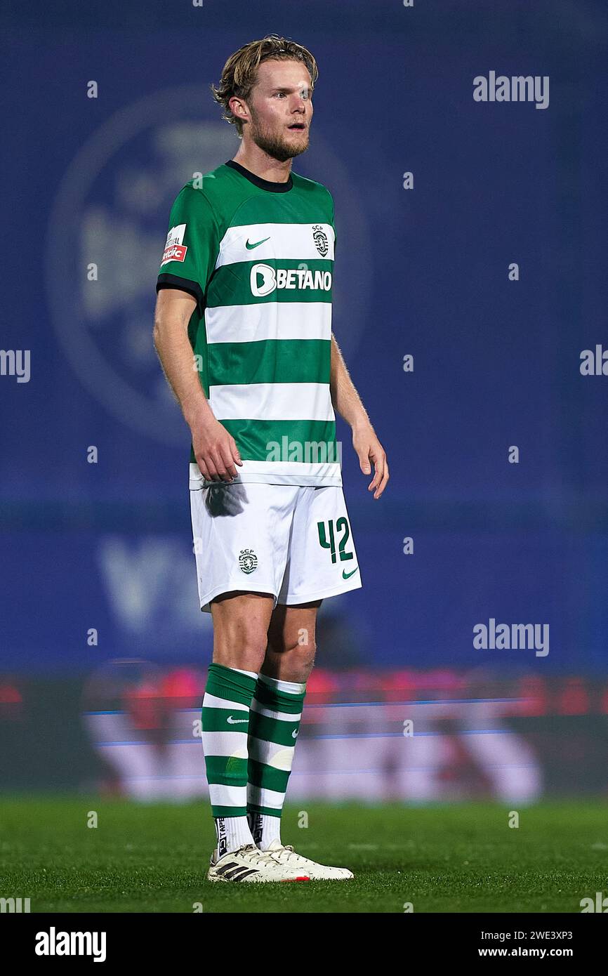 Morten Hjulmand of Sporting CP looks on during the Liga Portugal ...