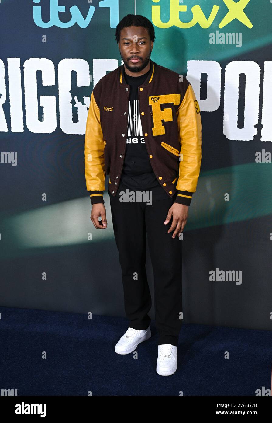 London, UK. January 23rd, 2024. Eric Shango at the ITV1 and ITVX ...