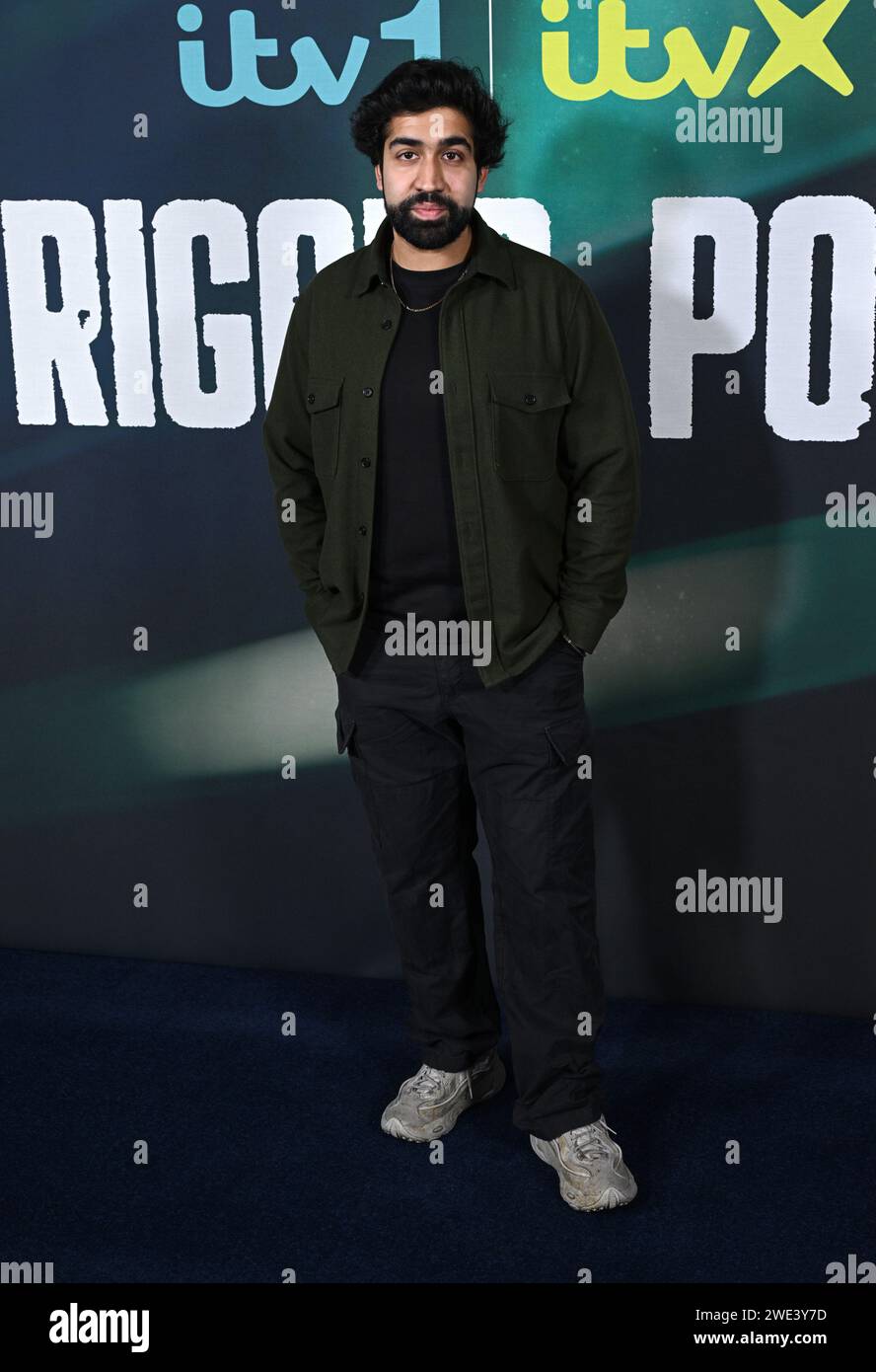 London, UK. January 23rd, 2024. Maanuv Thiara at the ITV1 and ITVX ...