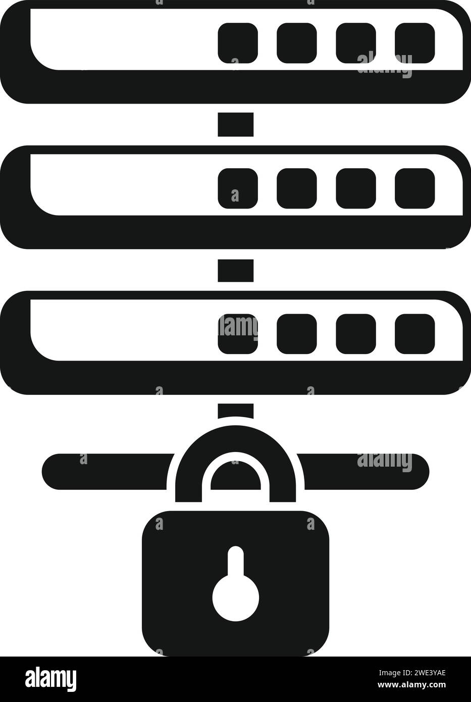 Lock server data icon simple vector. Privacy policy. Legal key process ...