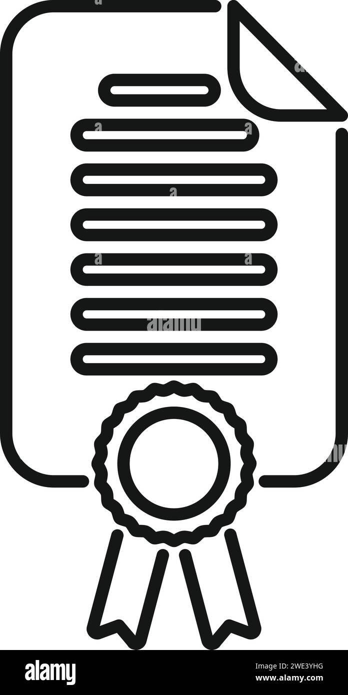 Emblem diploma icon outline vector. Portfolio trade hr. Business career ...