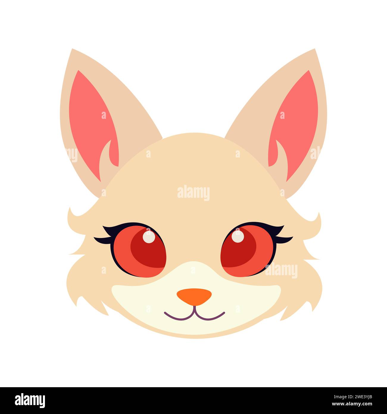 Cute Cat Head Cartoon Vector Illustration. Cat face avatar illustration ...