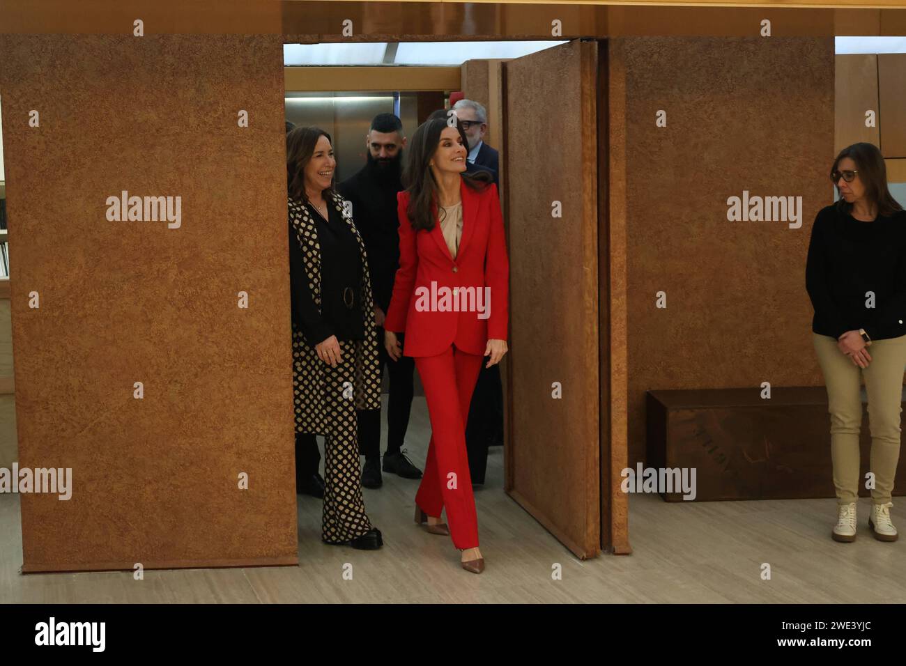 Lleida, Spain. 23rd Jan, 2024. Queen Letizia visits the Sorigue ...