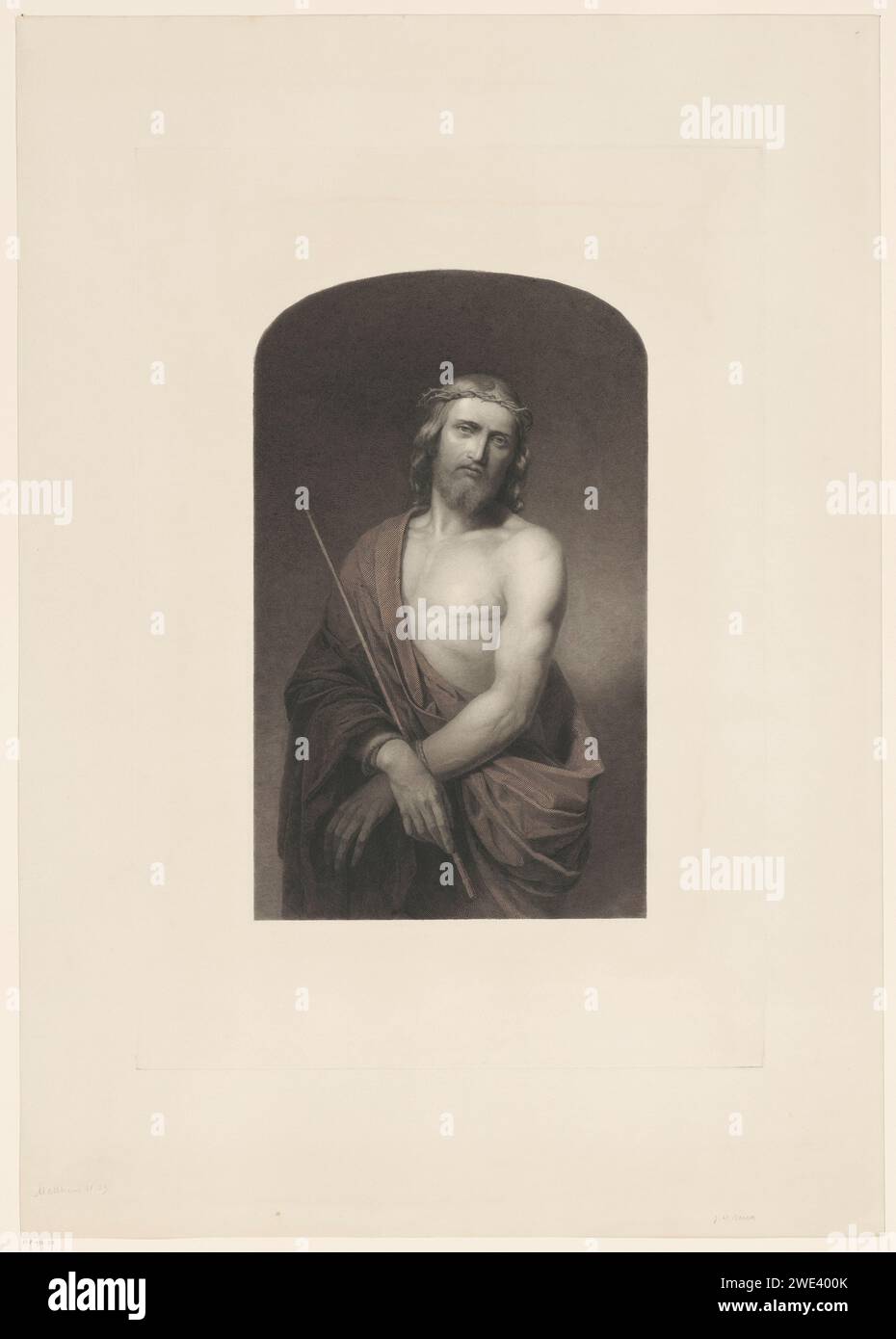 Ecce Homo, Johann Wilhelm Kaiser (I), 1823 - 1900 print paper etching ...