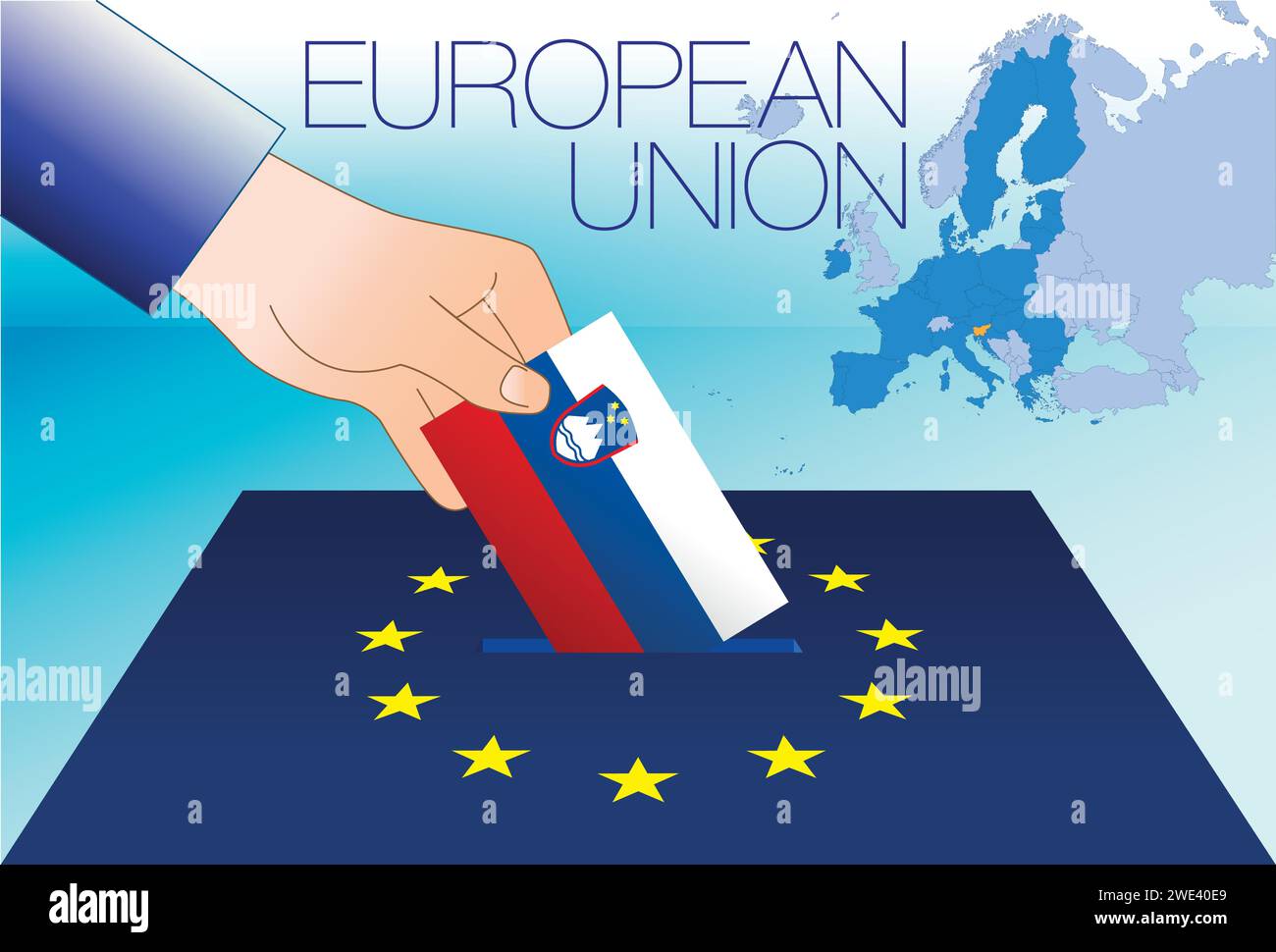 European Union, voting box, European parliament elections, Slovenia ...