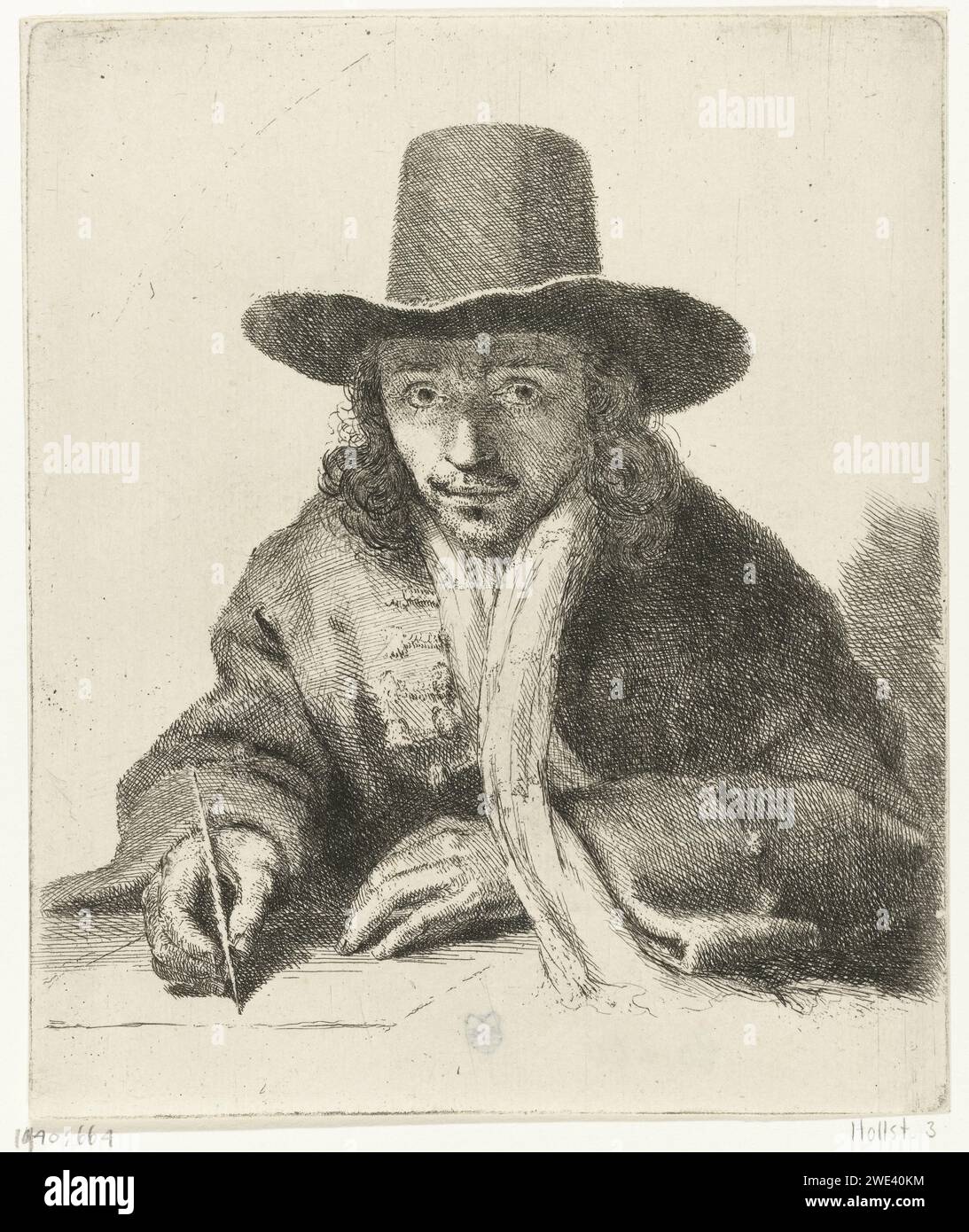 Self -portrait of Johannes Lutma, characteristic, Johannes Lutma (1624 ...