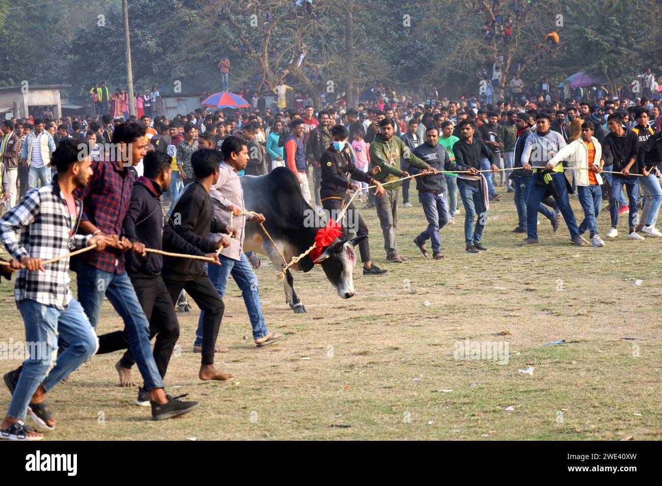 Nawabganj, Dhaka, Bangladesh. 23rd Jan, 2024. Thousands of people ...