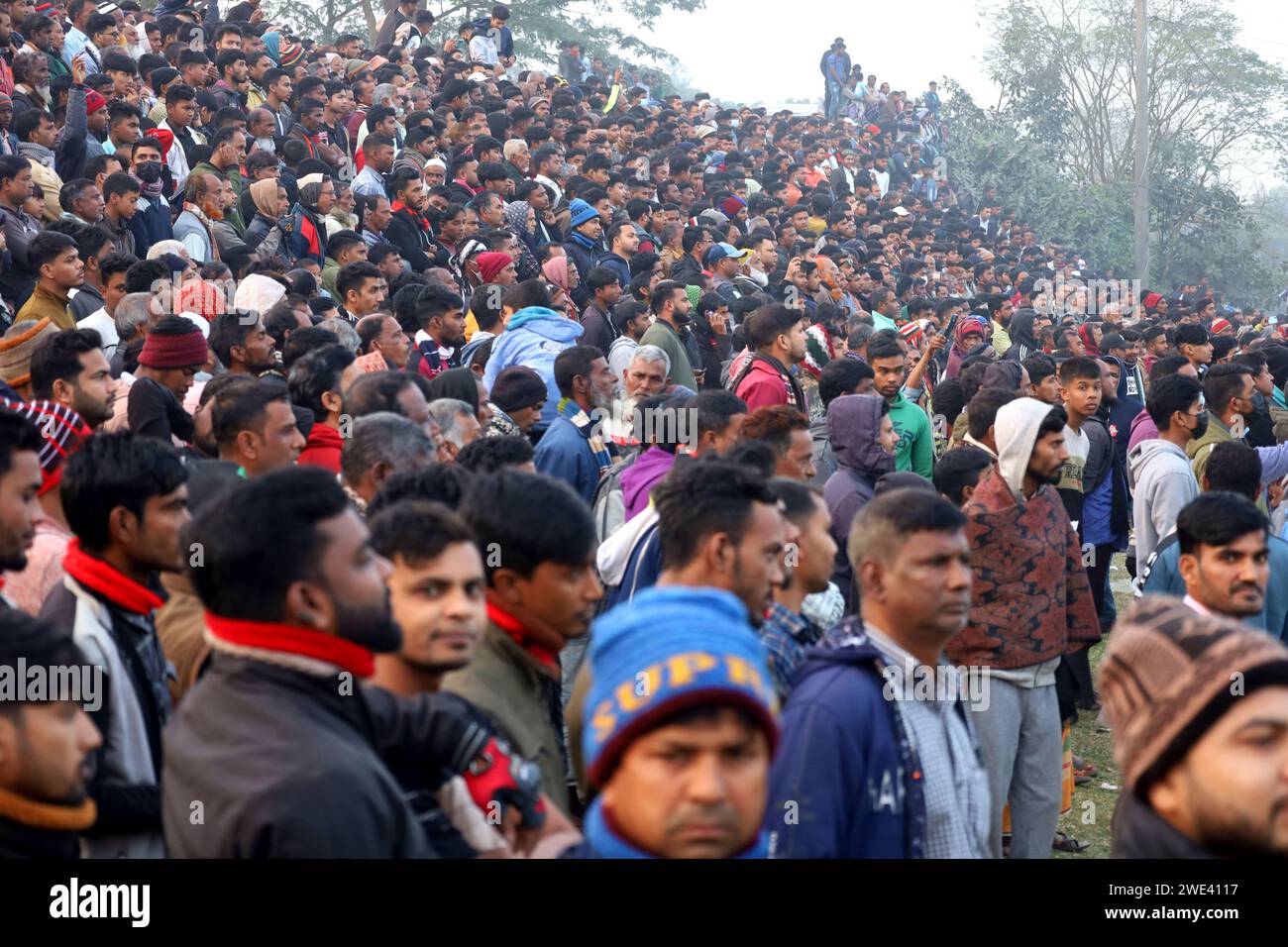 Nawabganj, Dhaka, Bangladesh. 23rd Jan, 2024. Thousands of people are ...