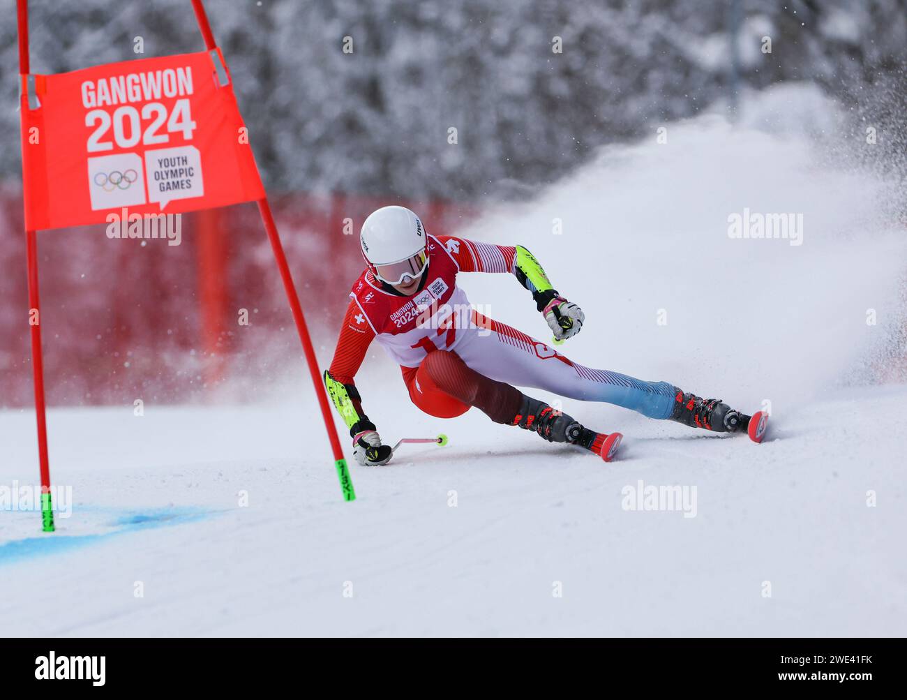 Jeongseon, South Korea. 23rd Jan, 2024. Shaienne Zehnder of Switzerland ...
