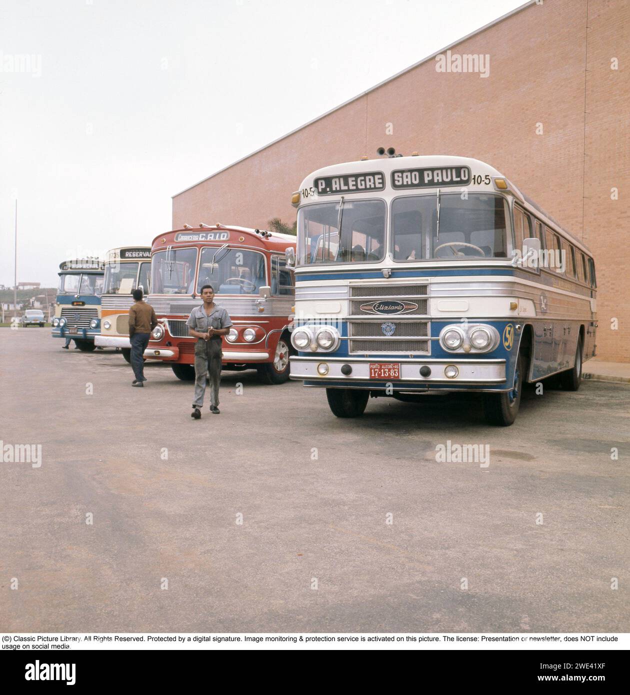 Brazil Sao Paulo A bus manufactured by the Swedish company Scania-Vabis ...