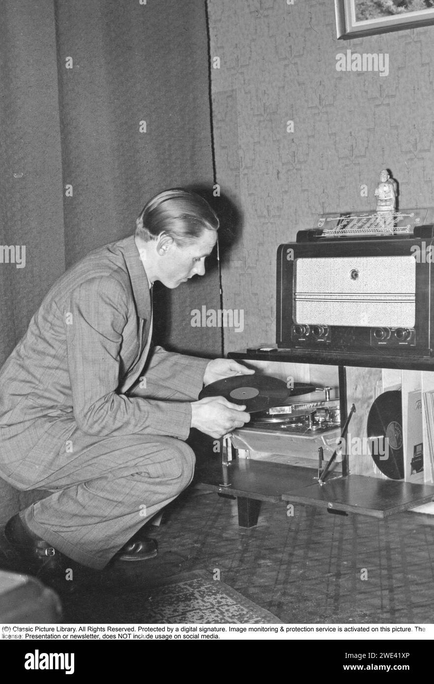 In the 1940s. World champion runner Gunder Hägg, 1918-2004, from Sweden ...