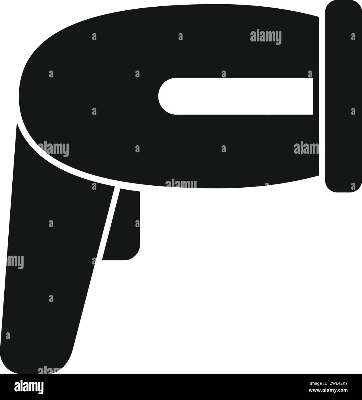 Handle scan device icon simple vector. Check ticket. Scan smart bar ...