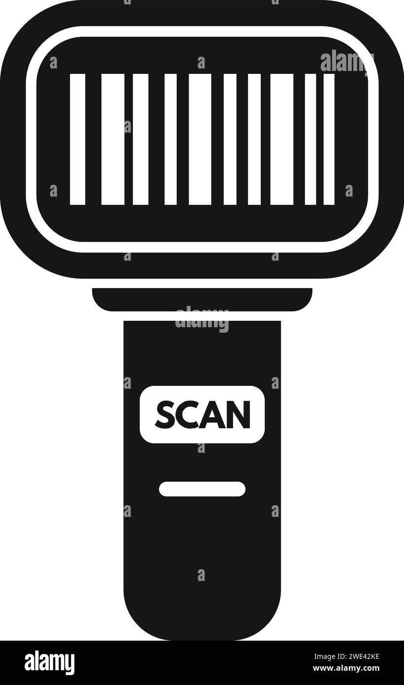 Scanner device icon simple vector. Connection sign scan. Smart bar ...