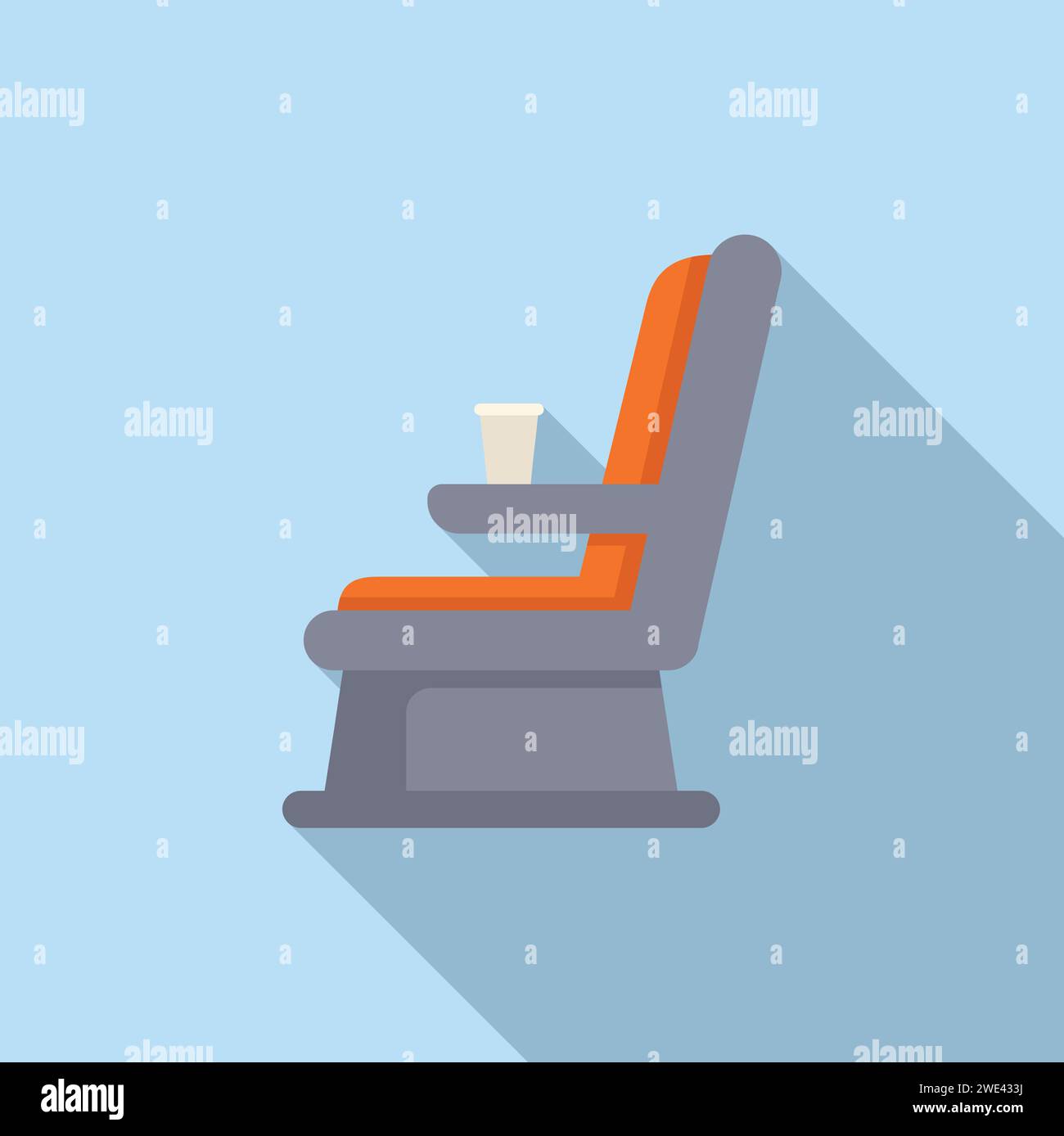 Vip airplane seat icon flat vector. Indoor cabin. Seat air traveler ...