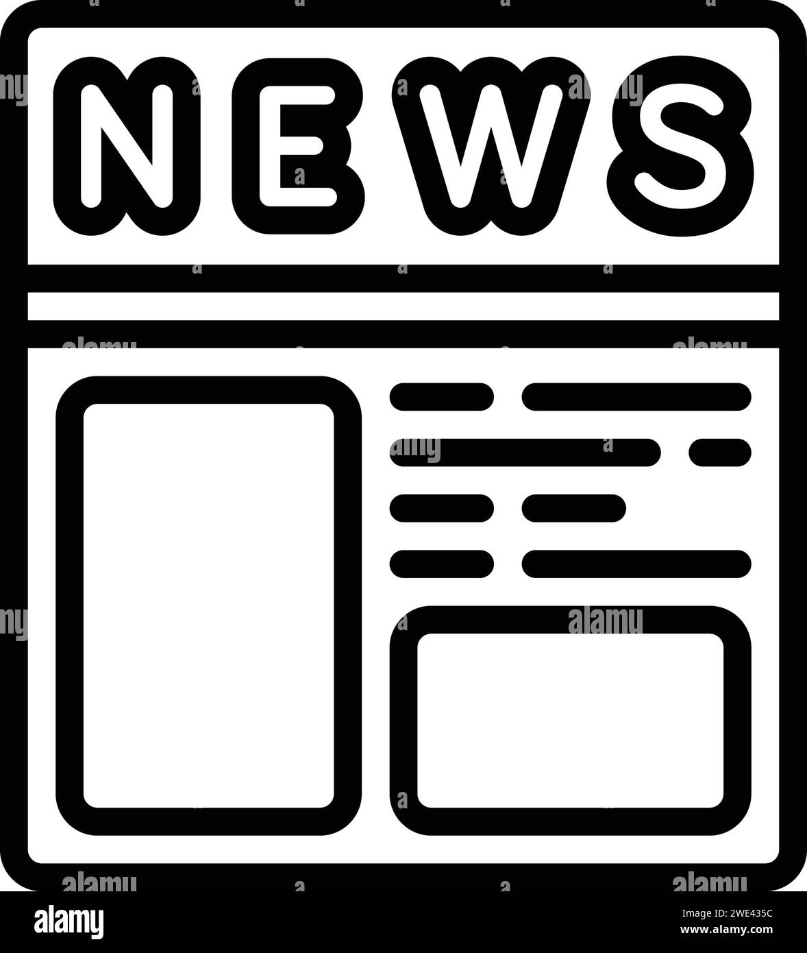 Icon for newspaper ads, newspaper Stock Vector Image & Art - Alamy