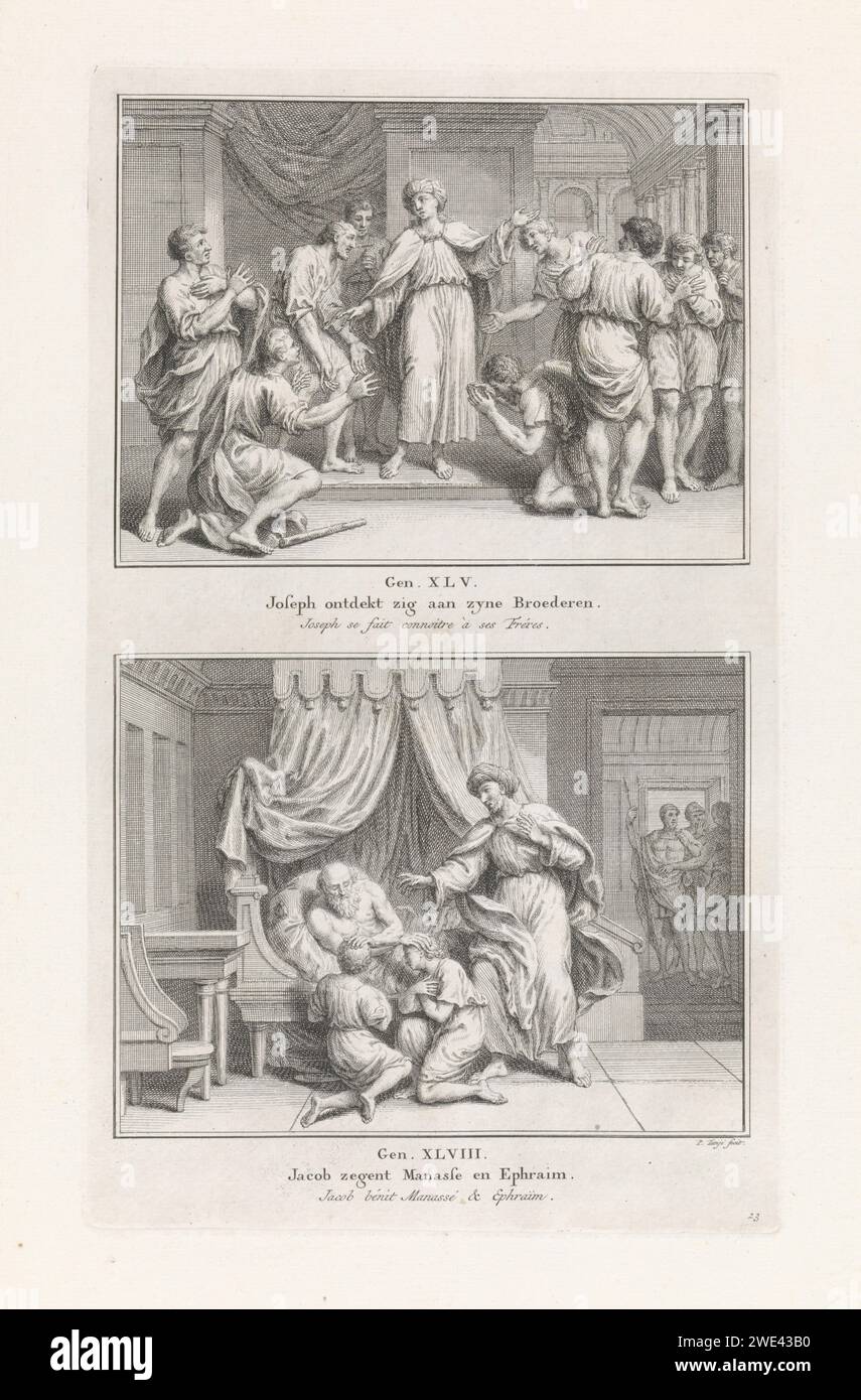 Jozef is familiar with his brothers / Jacob blessing Manasse and ...