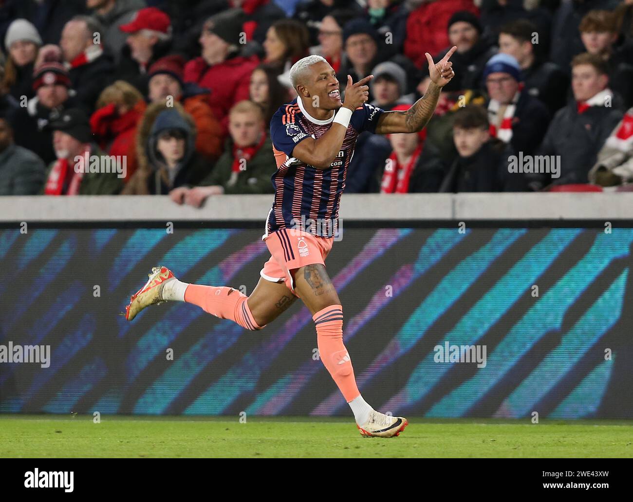 GOAL 1-0, Danilo of Nottingham Forest goal celebration. - Brentford v ...
