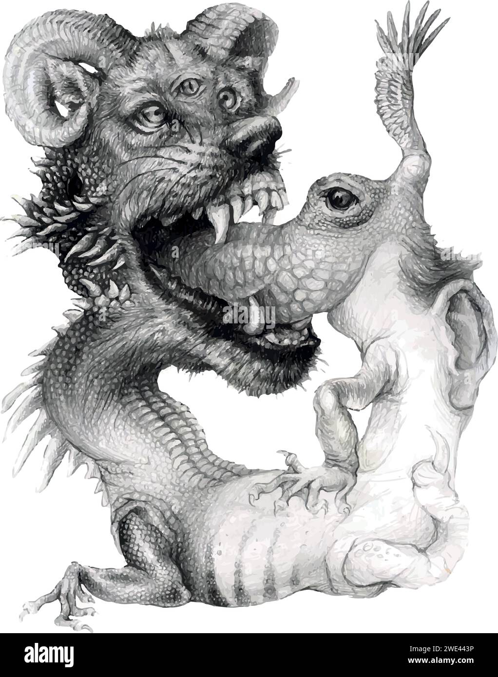 Hand nose eating Stock Vector Images - Alamy