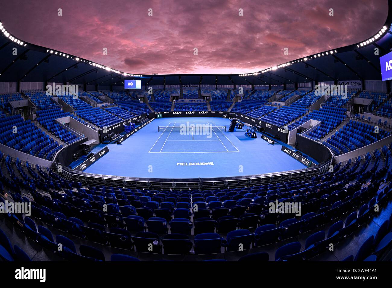 Melbourne park tennis empty hi-res stock photography and images - Alamy