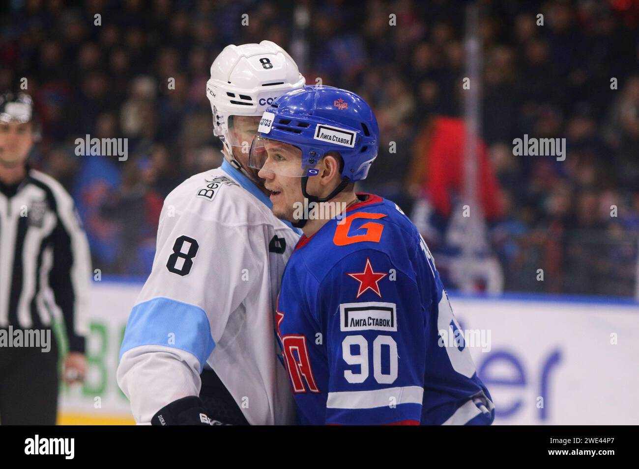 Saint Petersburg, Russia. 22nd Jan, 2024. SKA Hockey Club player ...