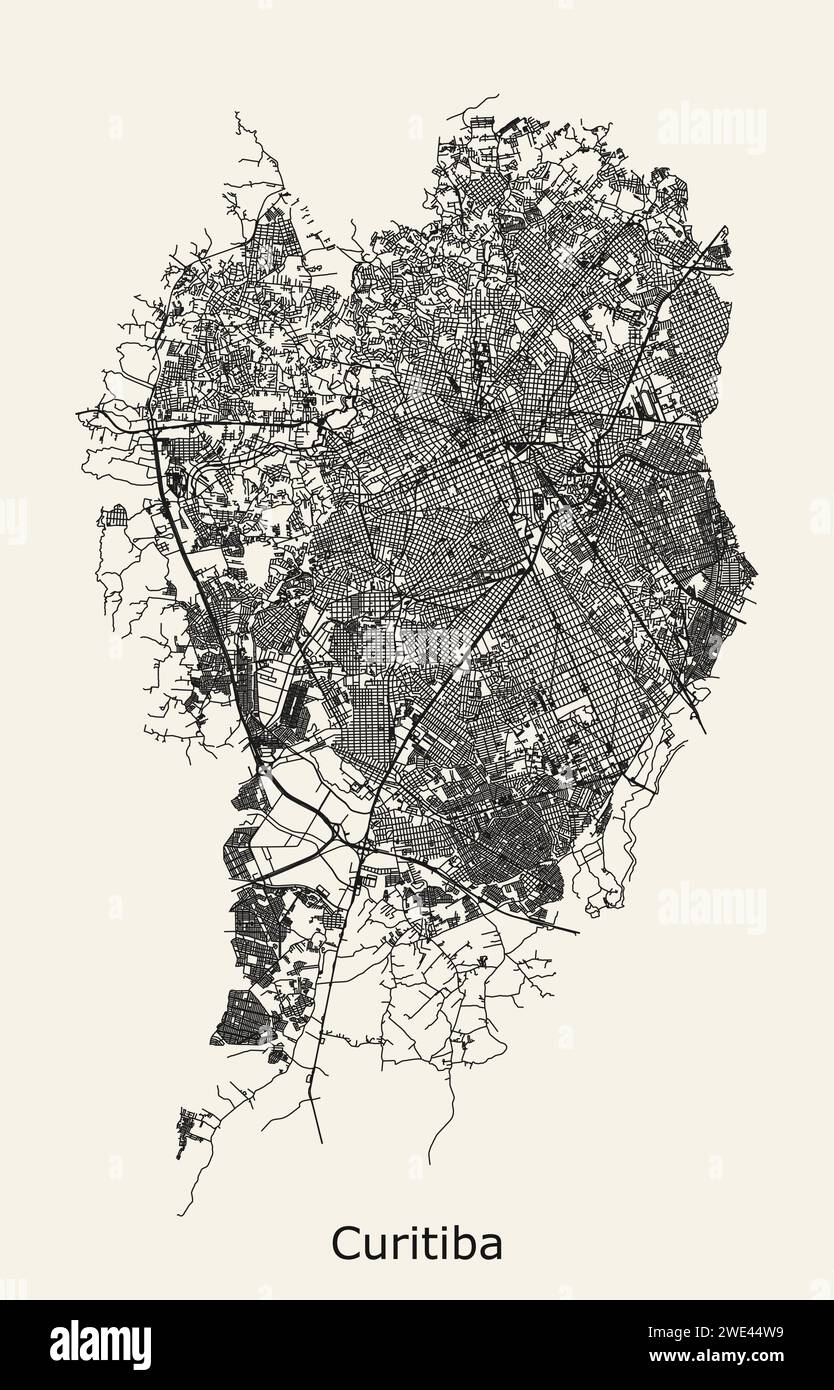 Map of curitiba hi-res stock photography and images - Alamy