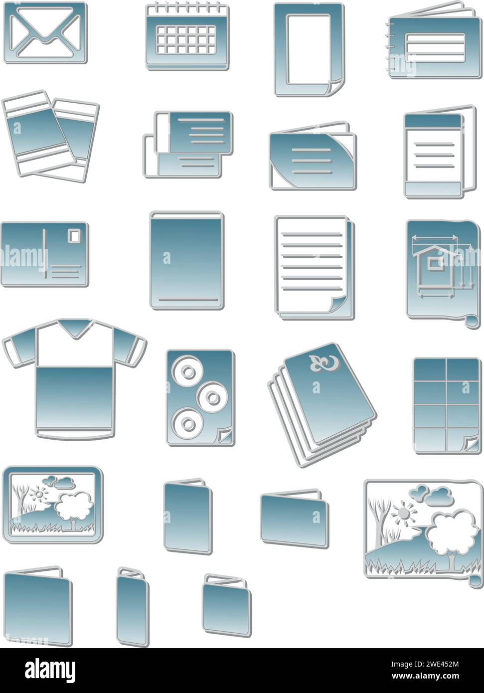 set of blue pictograms in frame Stock Vector Image & Art - Alamy